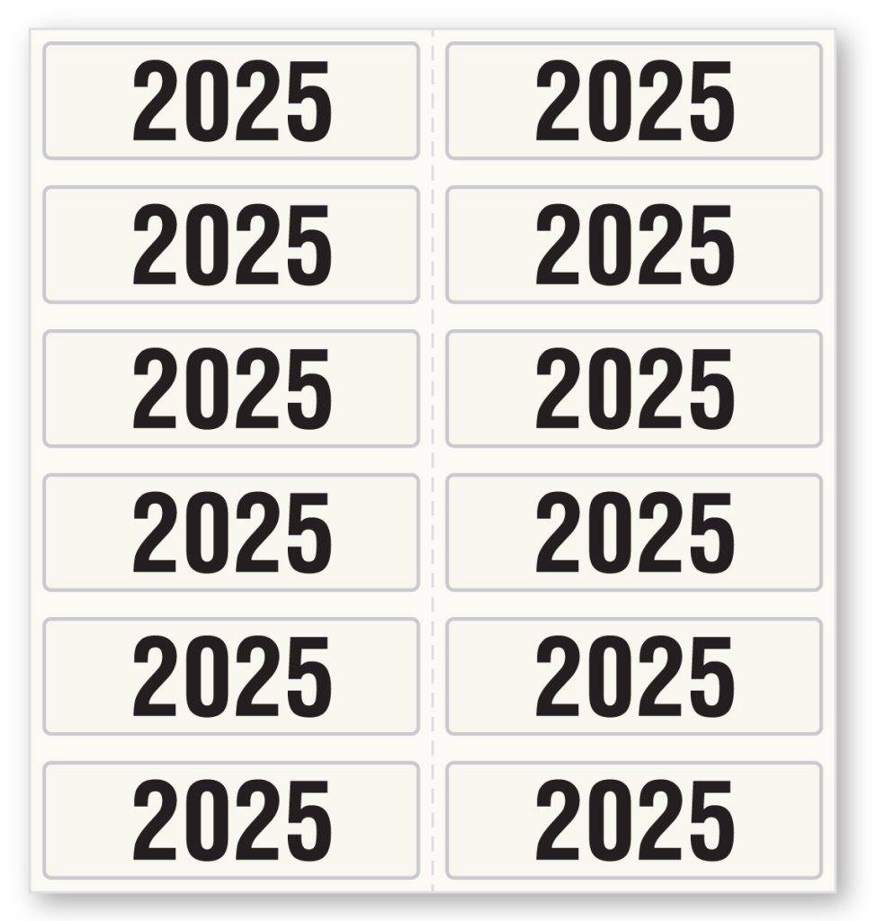 Inventory Control - Year Labels (small) | Labels Xpress