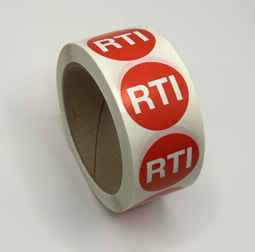 Quality - Return to Inventory RTI (red) 1.5" diameter circle | Labels ...